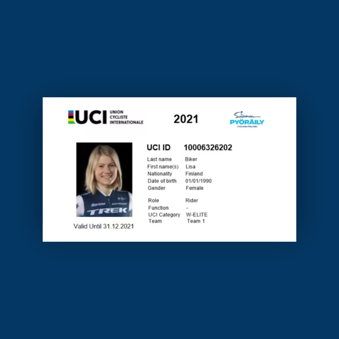 Fyysiset UCI-lisenssikortit ovat jälleen saatavilla - Suomen Pyöräily